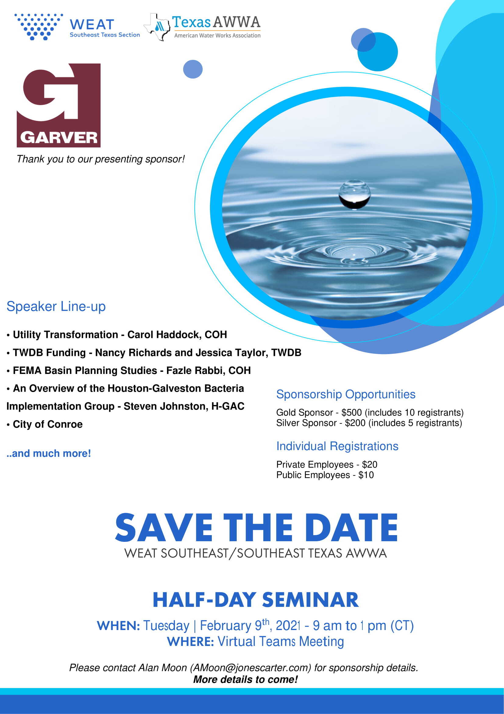 Water Environment Association of Texas | 2021 Half-Day Seminar Water Environment Association of Texas | 2021 Half-Day Seminar