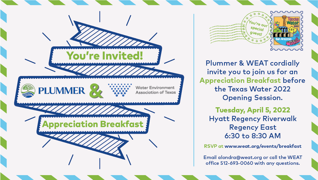 Water Environment Association of Texas | WEAT & Plummer Appreciation…